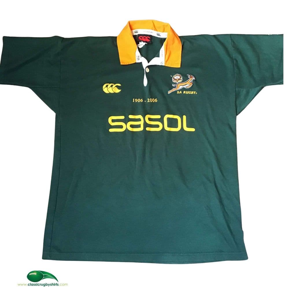 World Rugby Shirts | 2006 Springboks Centenary Old Classic Jerseys