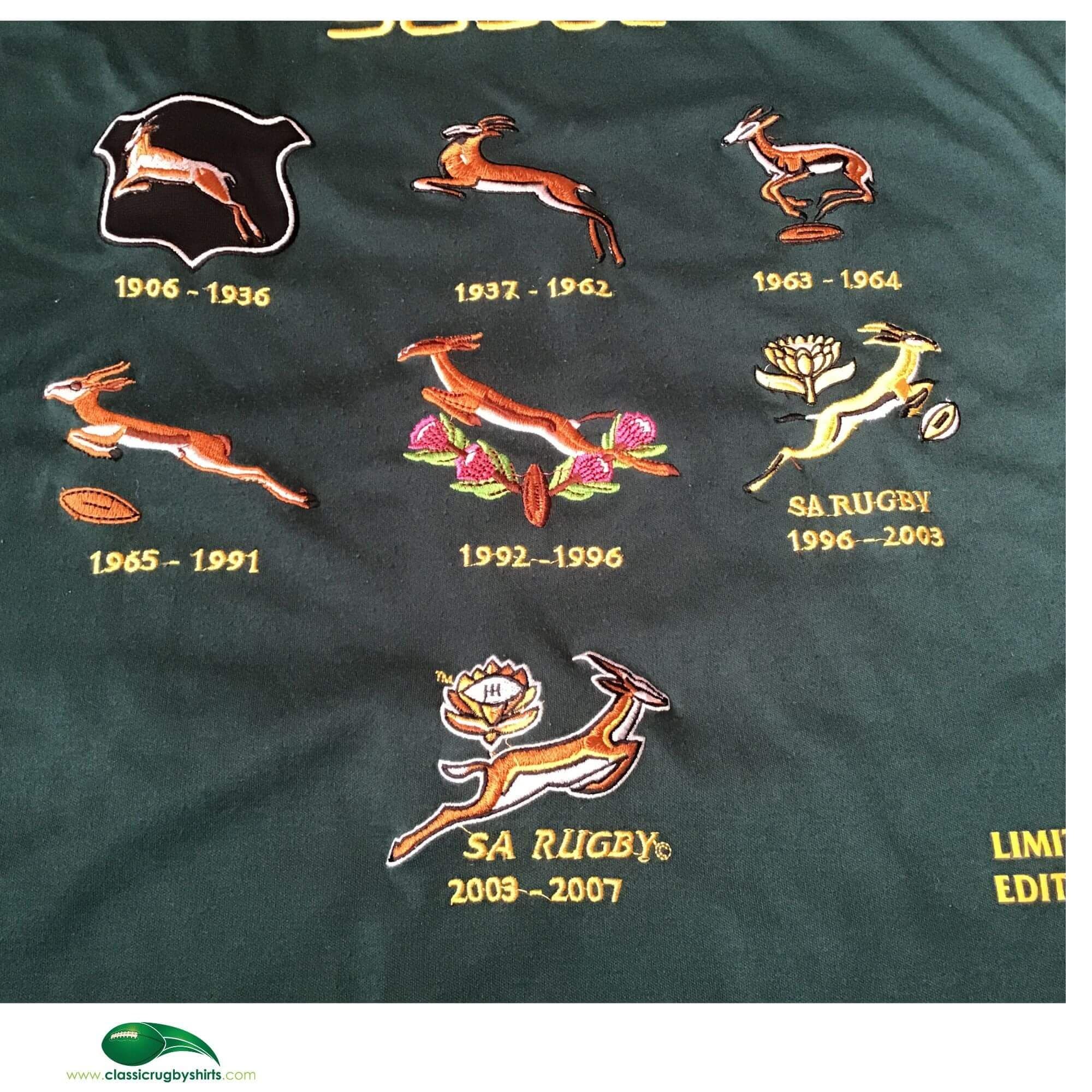 Classic Rugby Shirts | 2007 Springboks Crests Vintage Old Jerseys