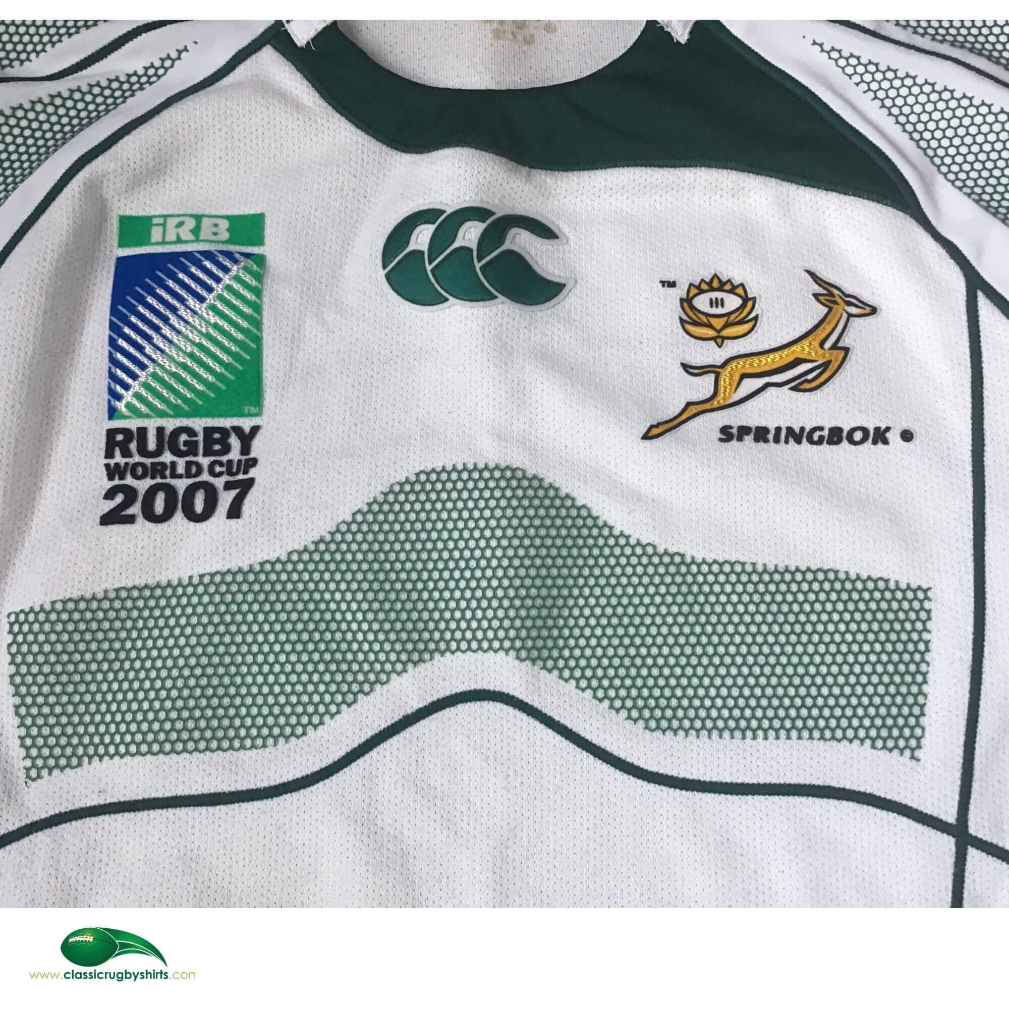 World Cup Rugby Shirts | 2007 Springboks Vintage Old Retro Jerseys