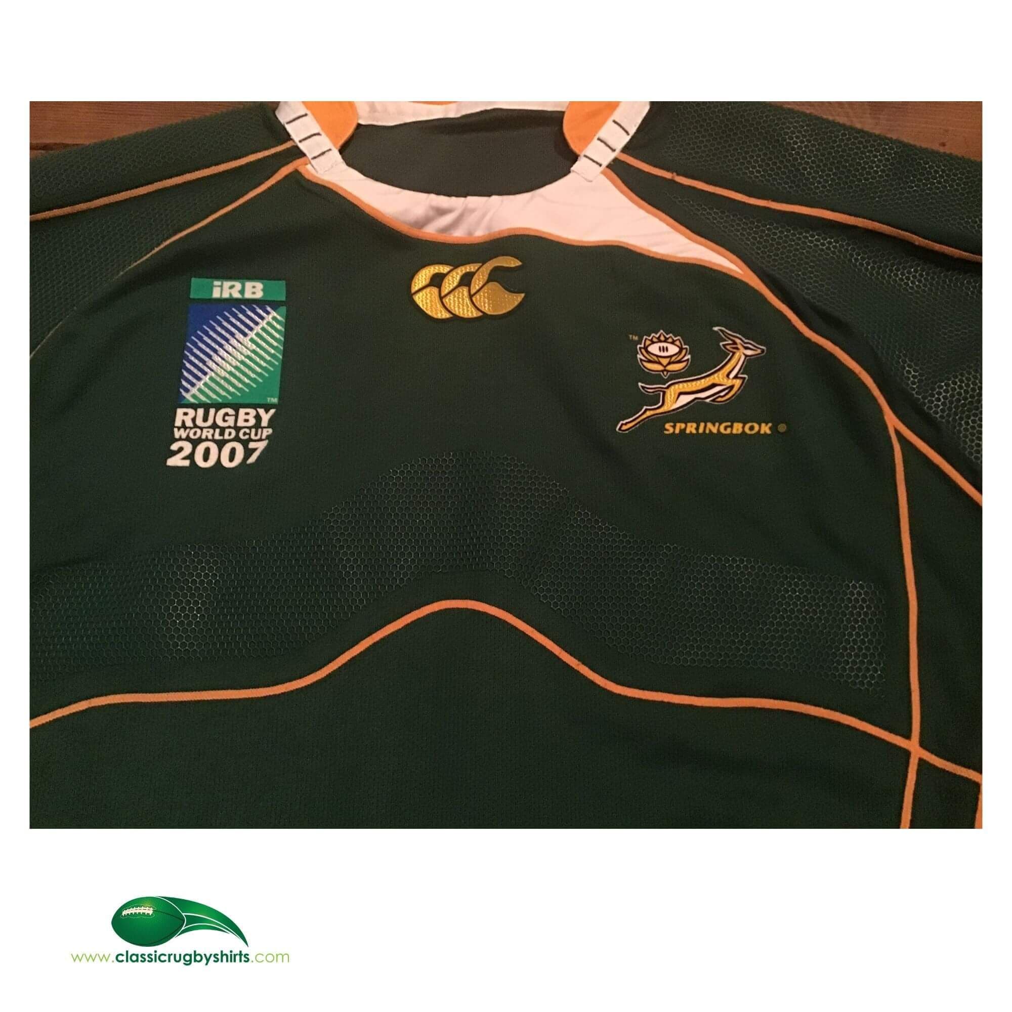 Classic Rugby Shirts | 2007 Springboks RWC Vintage Old Player Jerseys
