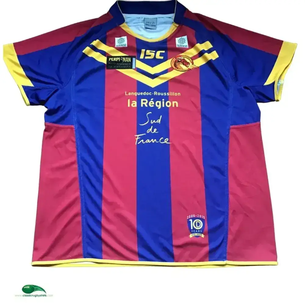 Super League Rugby Shirts | 2015 Catalans Dragons Vintage Old RL Jerseys