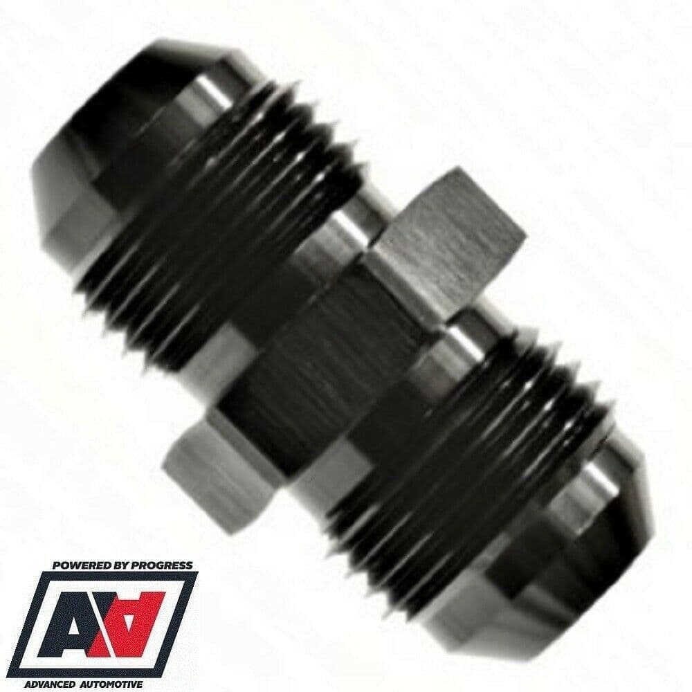 AN6 Male To AN6 Male Adaptor Dash 6 (9/16) Anodised Black Aluminium ...