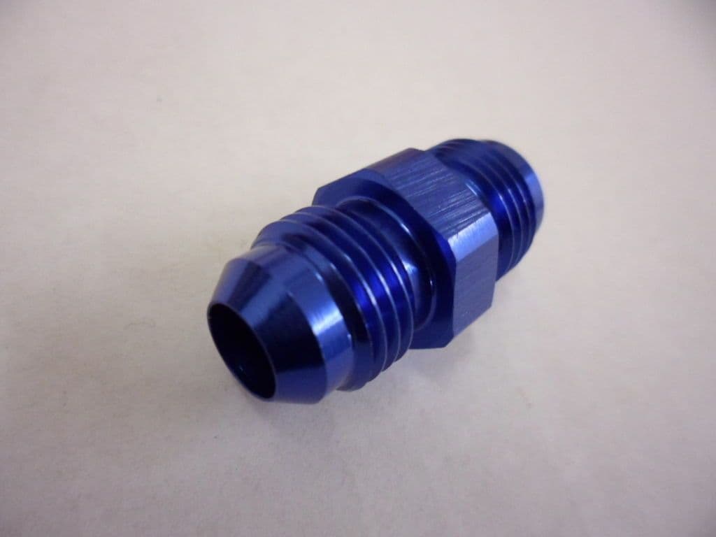 AN6 Male To AN6 Male Adaptor Dash 6 (9/16) Anodised Blue Aluminium ...