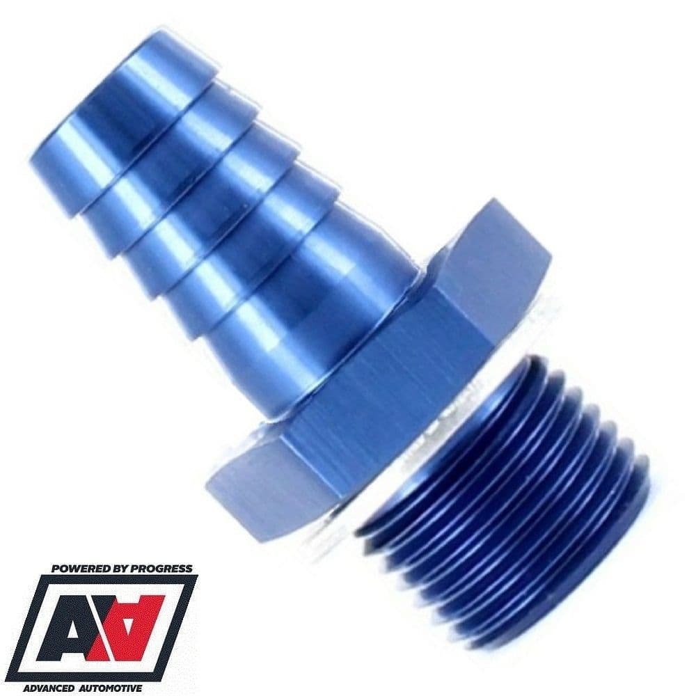 Bosch 044 Hi 044 Fuel Pump Polished Blue Alloy Inlet Fitting For 15mm ...