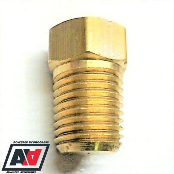 Brass Blanking Plug 1/8 NPT Male Thread | Advanced Automotive