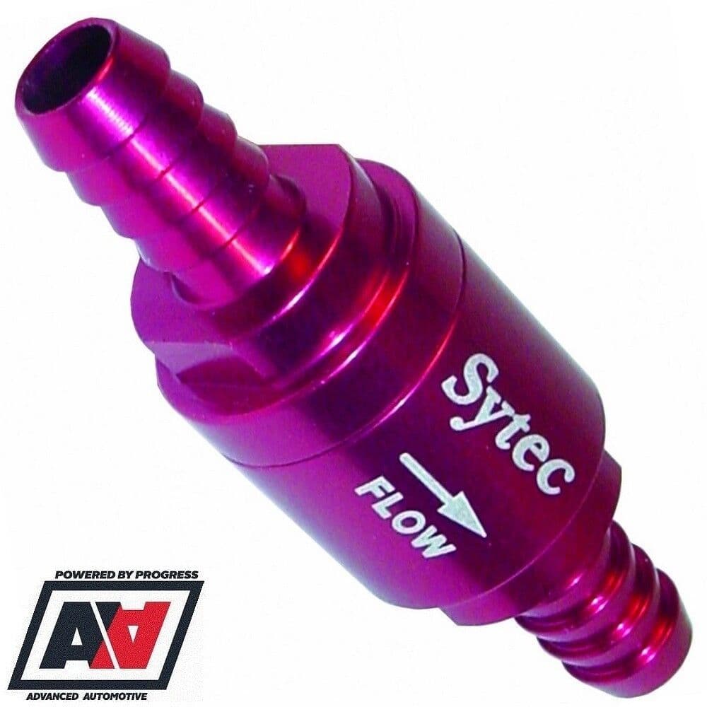 Competition 8mm Fuel Non Return Check Valve One Way Petrol Diesel Red ...