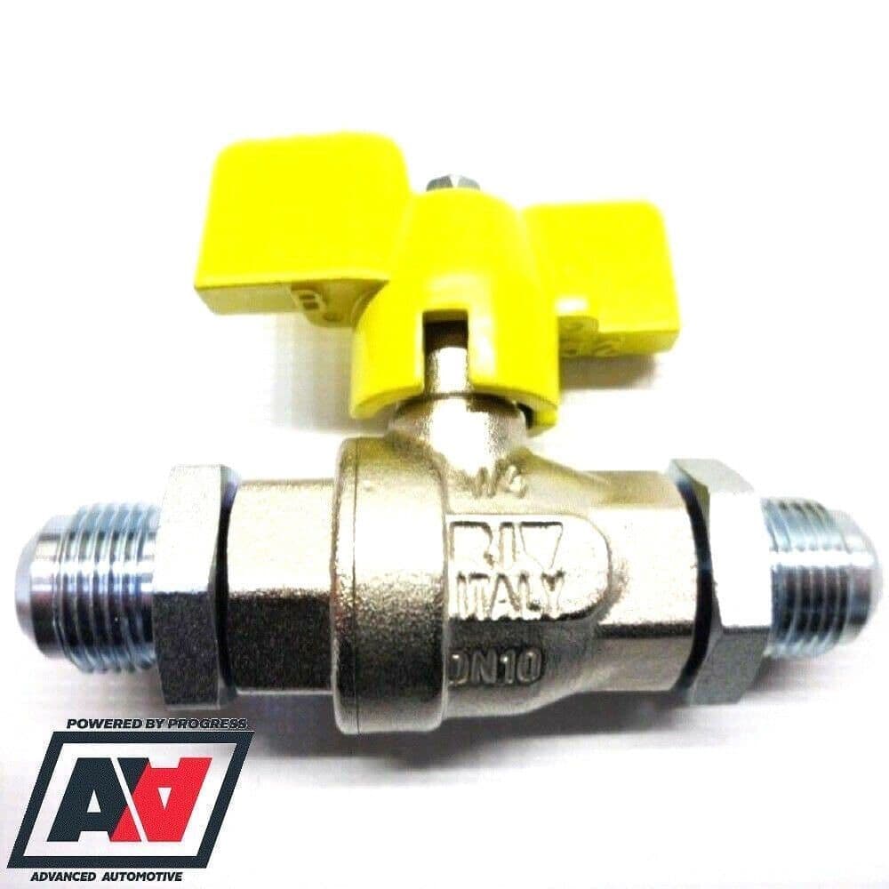 Competition Fuel Petrol Cut Off Tap With Dash AN6 Male Steel Pipe Hose ...