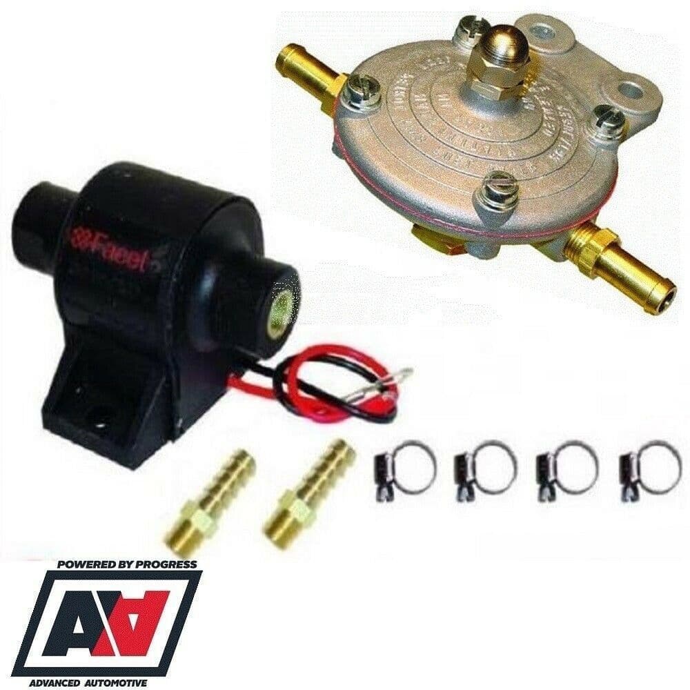 Facet Posi-Flow Fuel Pump & Adjustable Fuel Pressure Regulator Kit 10mm ...