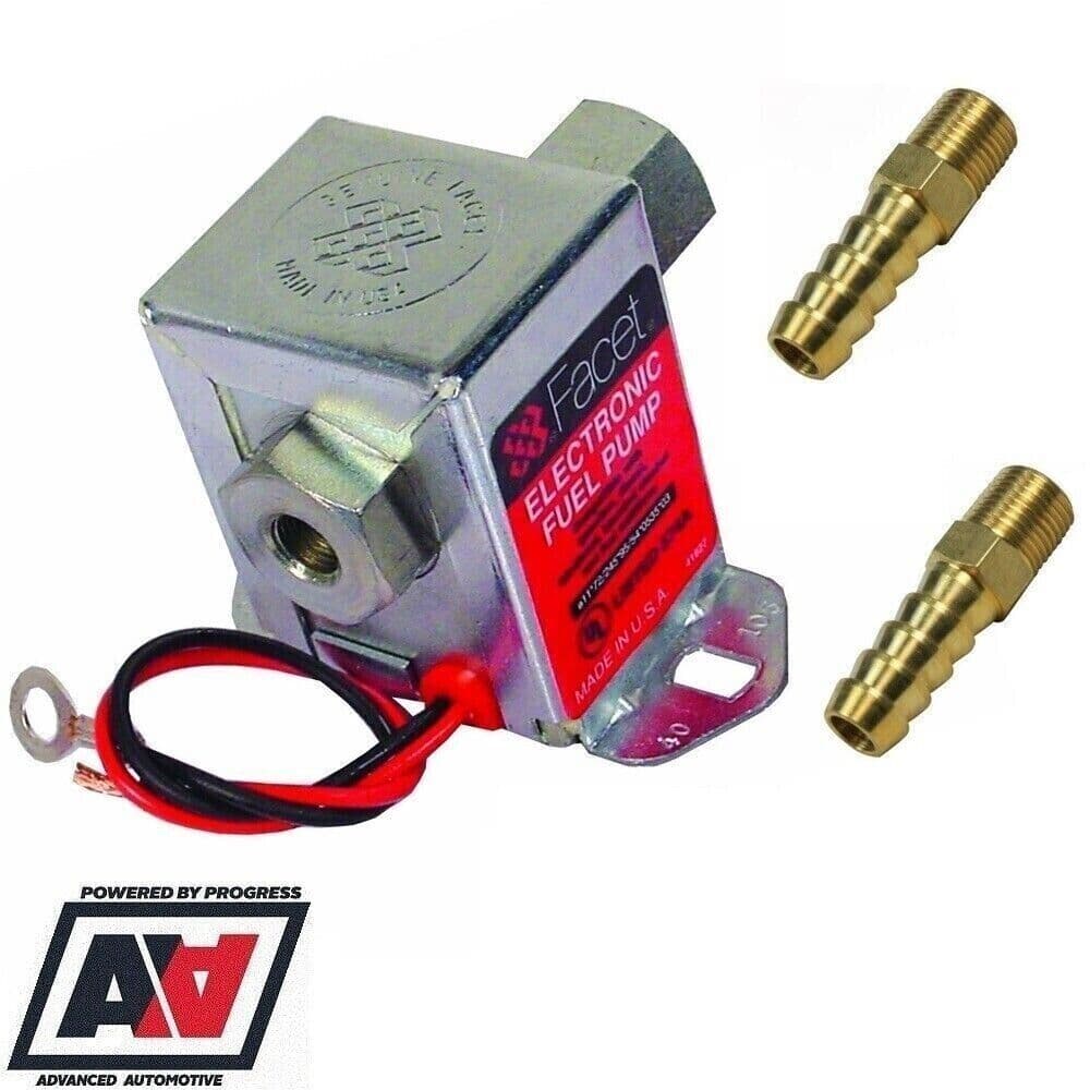 Facet Solid State Cube Electric Fuel Pump 4.5 -7.0 Psi With 10mm Hose ...