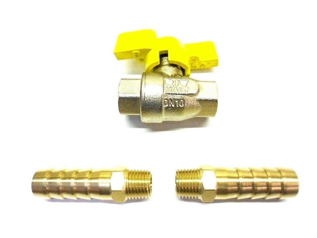 Fuel Petrol Cut Off Tap With 12mm Pipe Hose Tails Competition High Flow ...