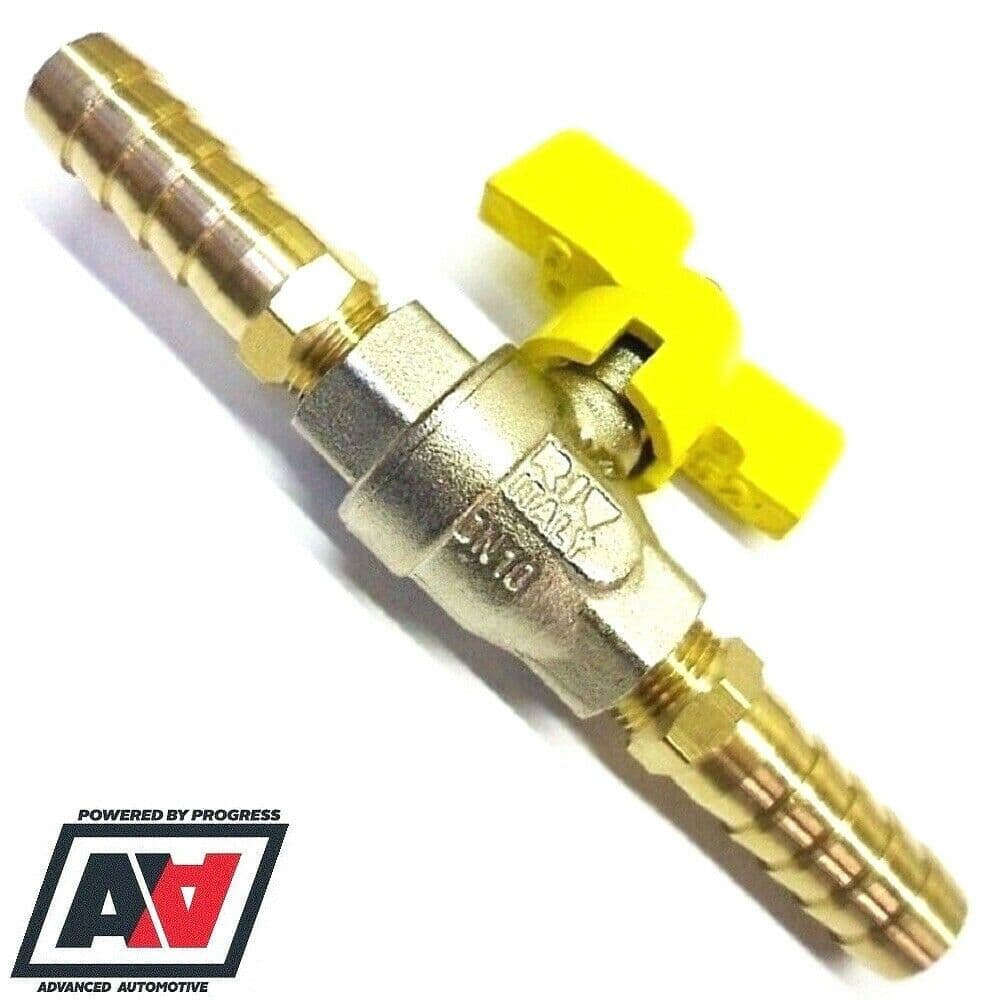 Fuel Petrol Cut Off Tap With 12mm Pipe Hose Tails Competition High Flow ...
