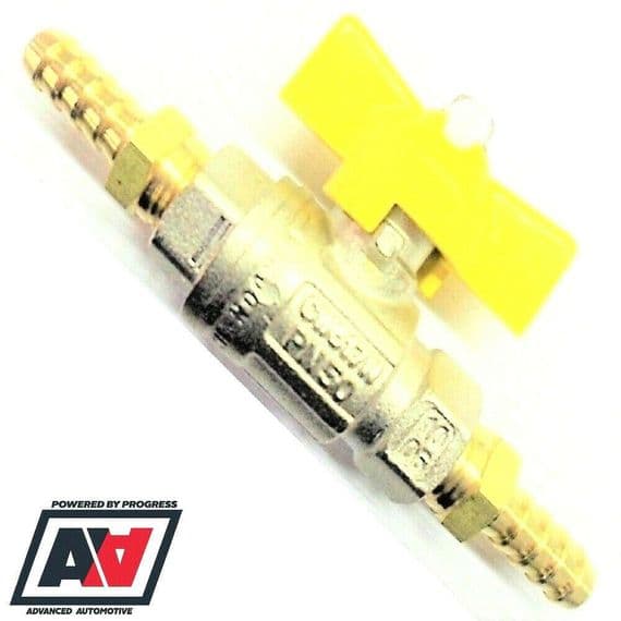 Fuel Petrol Cut Off Tap With 6mm Pipe Hose Tails Competition High Flow ...