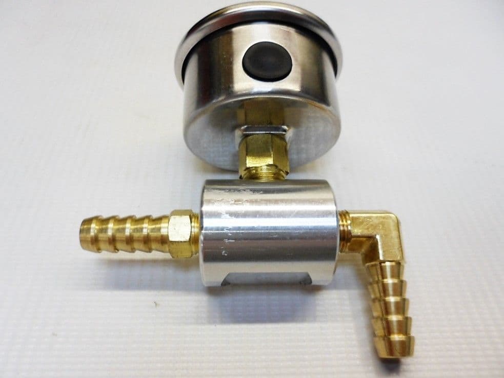 Fuel Pressure Test Gauge Inline Adaptor With 8mm Hose Unions High ...