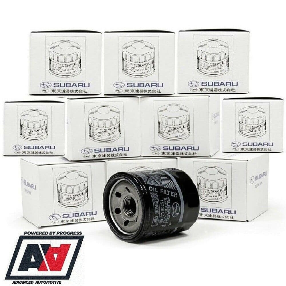 Genuine Subaru Original JDM Black Oil Filters & Sump Plug Washers x 10 ...