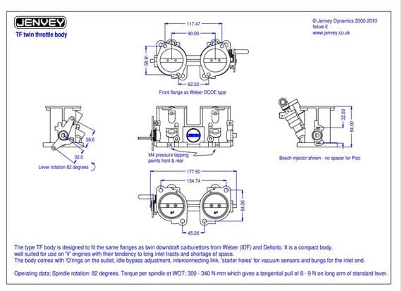 Jenvey IDF Single Throttle Body 40-50mm | Advanced Automotive
