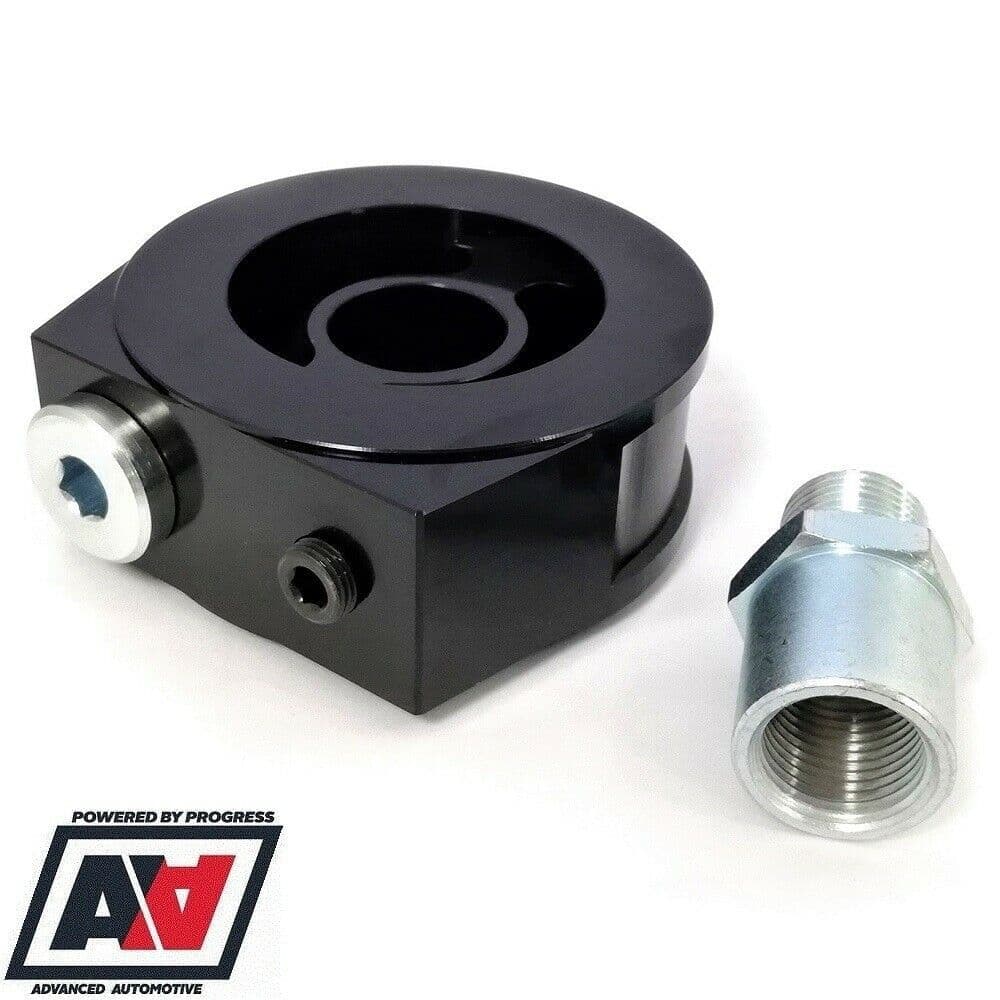 Mocal Black Sensor Sandwich Plate 3 Port & M20 Oil Filter Adaptor For ...