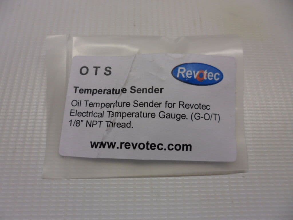 Revotec Oil Temperature Gauge Sensor Unit Electrical - 1/8 NPT Thread