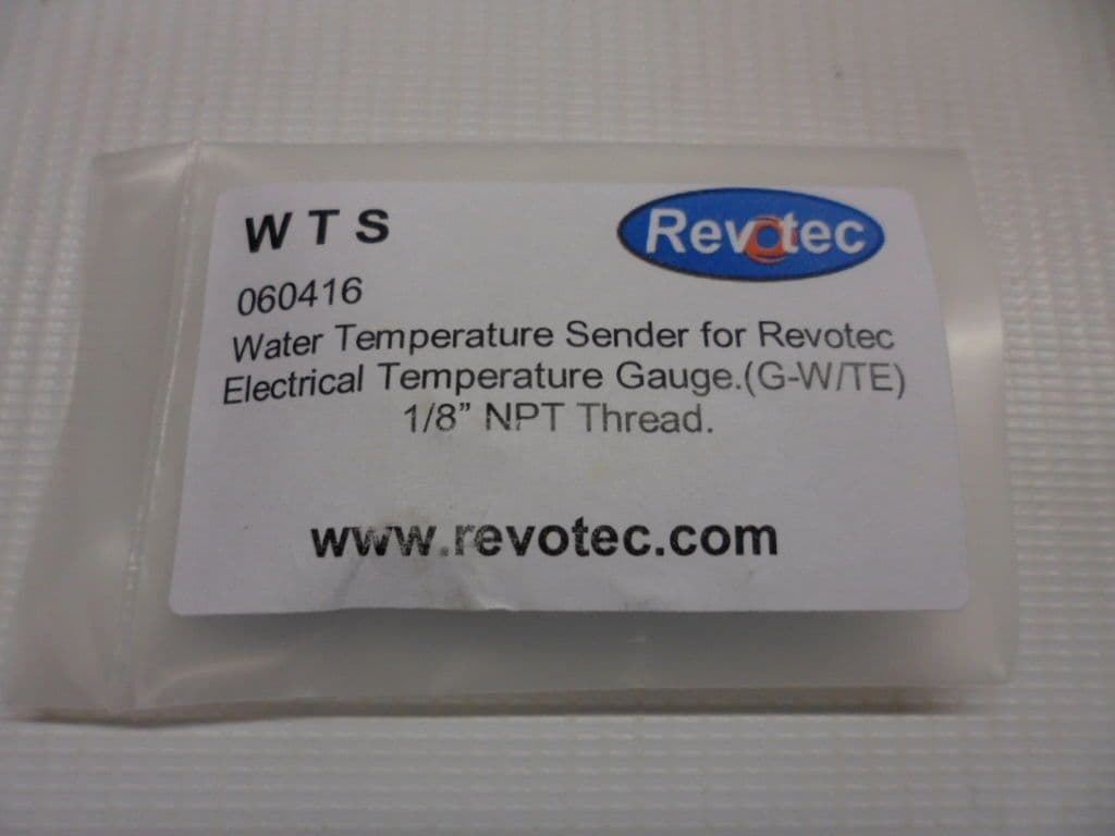 Revotec Water Temperature Gauge Sensor Unit Electrical - 1/8 NPT Thread