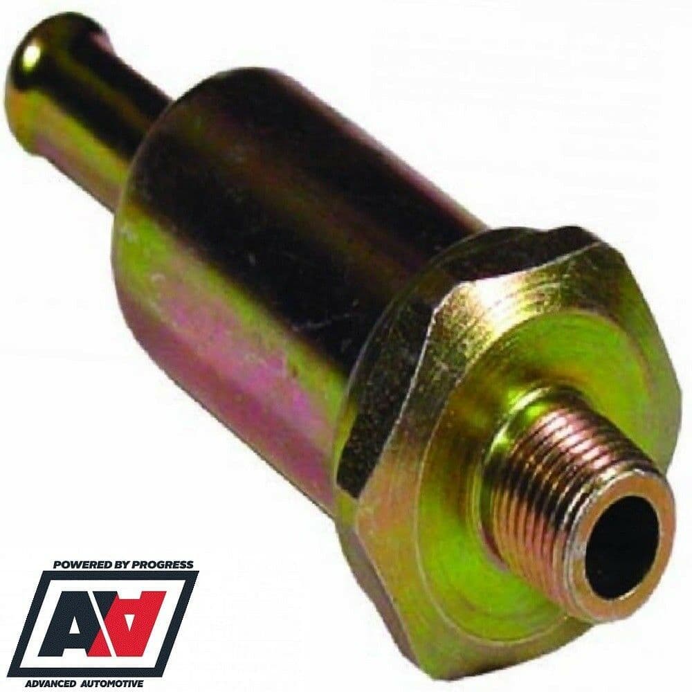 Steel Filter Union 1/8 NPTF For 8mm Bore Push On Fuel Pipe Hose Line ...