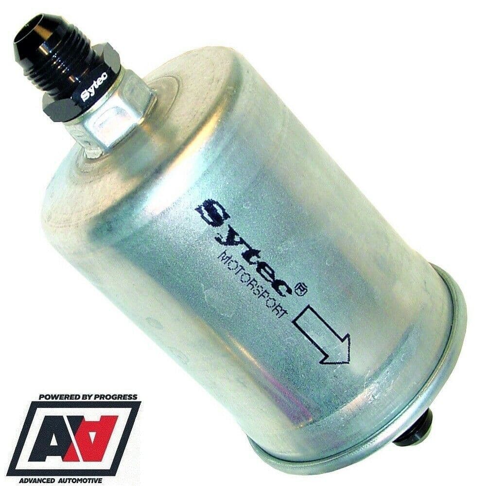 Sytec Motorsport Large Hi Flow Fuel Filter With AN8 JIC 8 Hose Tails ...