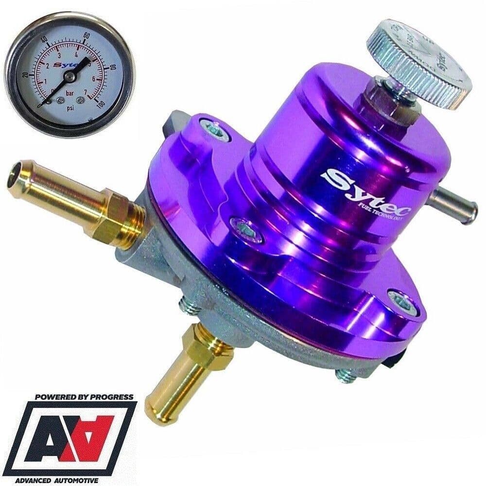 Sytec Motorsport Purple SAR Adjustable Fuel Pressure Regulator & Gauge ...