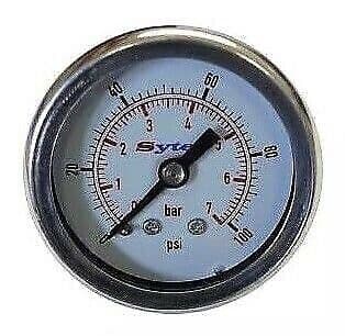 Sytec Motorsport Red MSV Adjustable Fuel Pressure Regulator & Gauge -6 ...