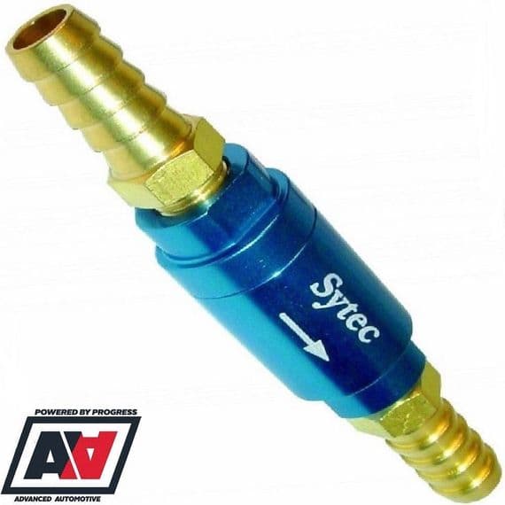 Sytec Non Return One Way Check Valve Blue 6mm Tails | Advanced Automotive
