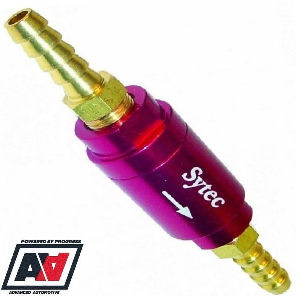 Sytec Non Return One Way Check Valve Red 6mm Tails | Advanced Automotive
