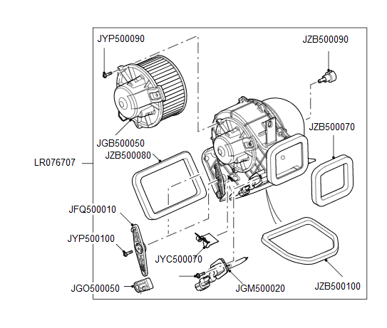 Heater Blower Motor 2007-