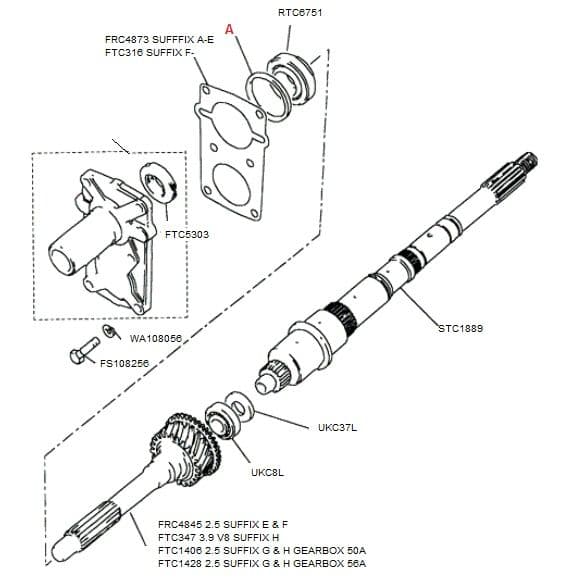 LT77 TRANSMISSION MAINSHAFT