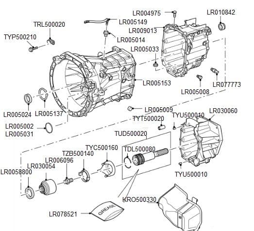 MT82 TRANSAXLE AND CASE