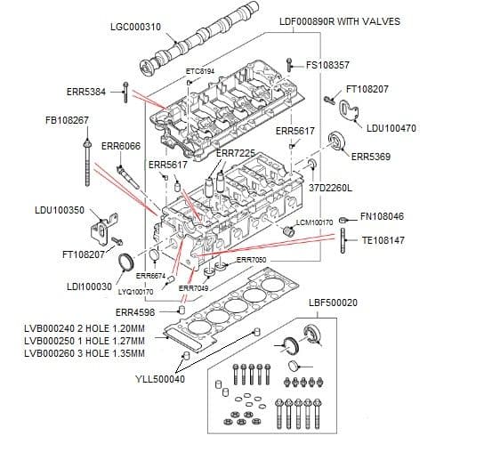 Td5 Cylinder Head From VIN 1A736340