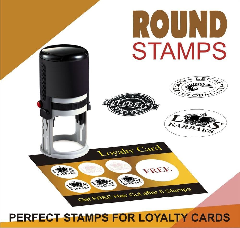 Custom Self-Inking Round Stamps - Personalized & Convenient