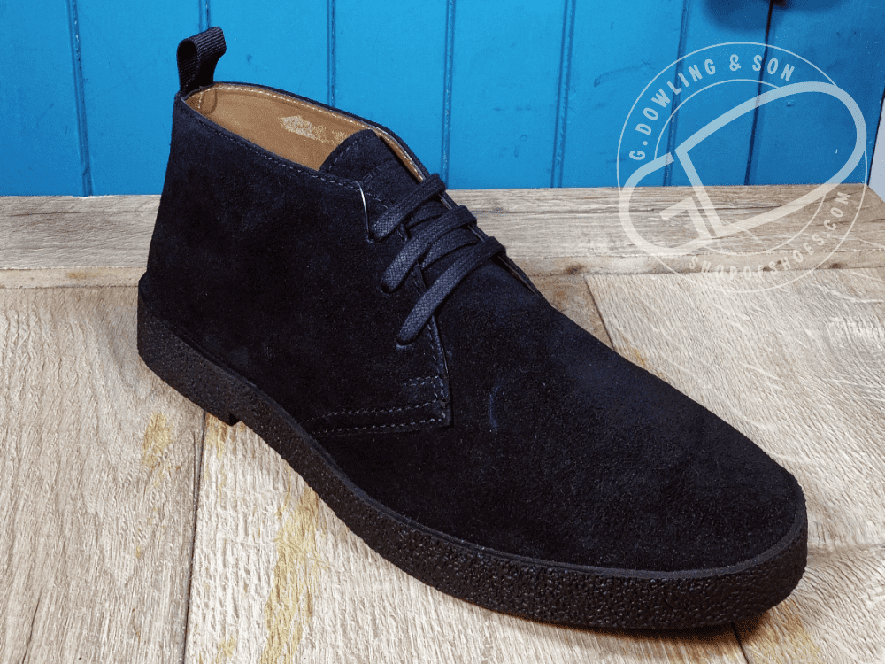 Men s Black Suede Desert Boot with Bullet Bumper Sole