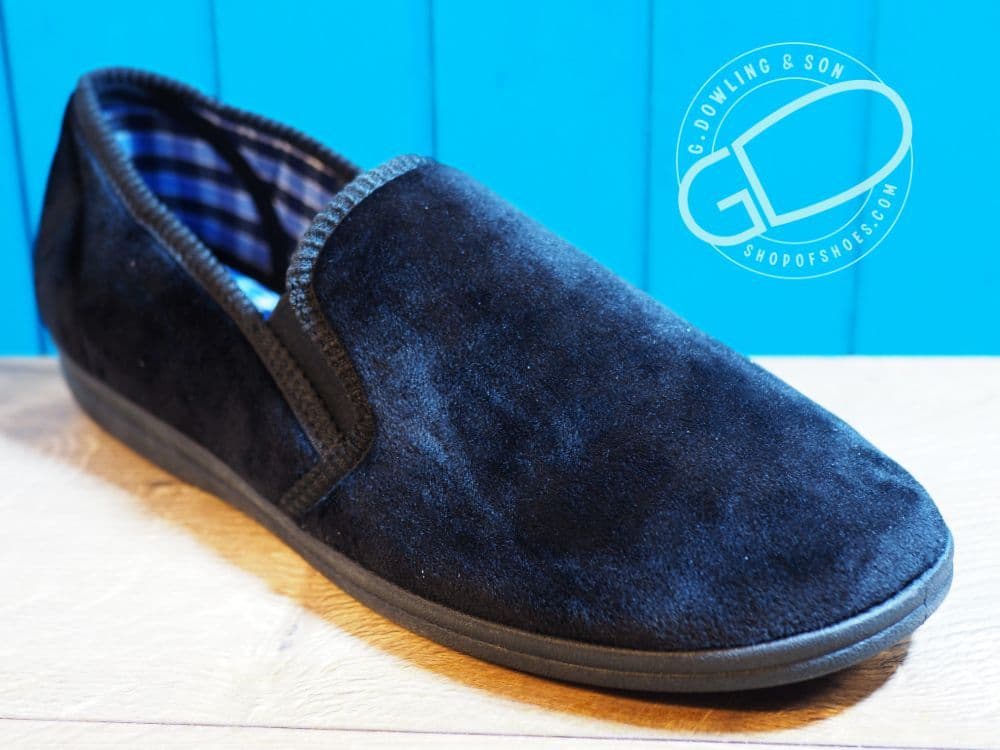 Sleepers simply comfortable slipper available in Black or Navy