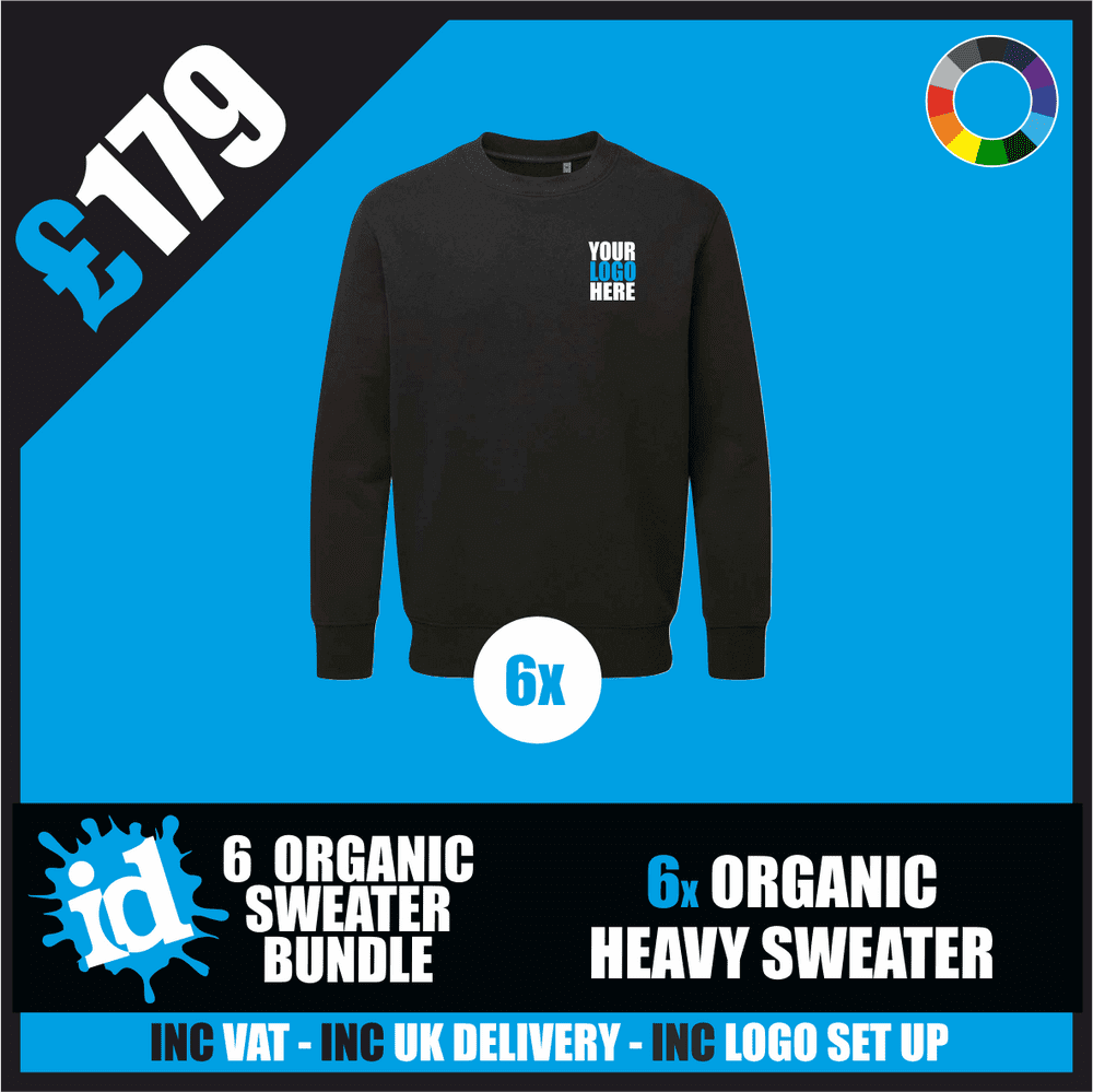 6 Premium Organic Sweatshirts Bundle