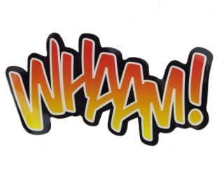 Comic Book Cut-Outs - Whaam Sticker