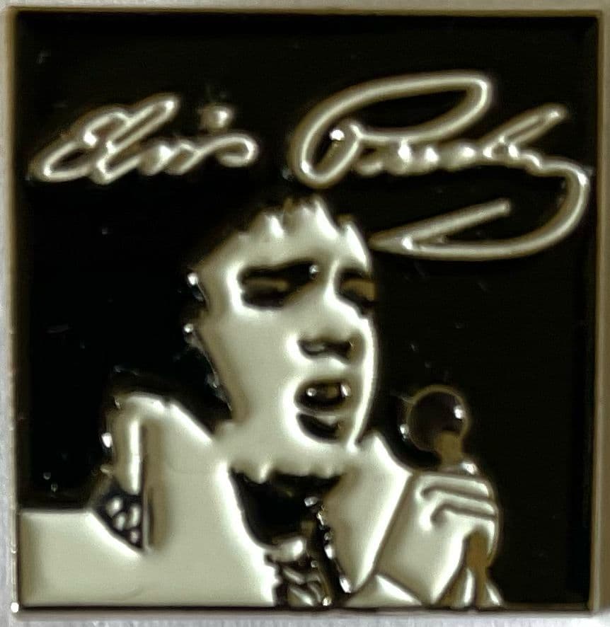 Enamel Pin Badge Elvis Presley Black Background New EPB16