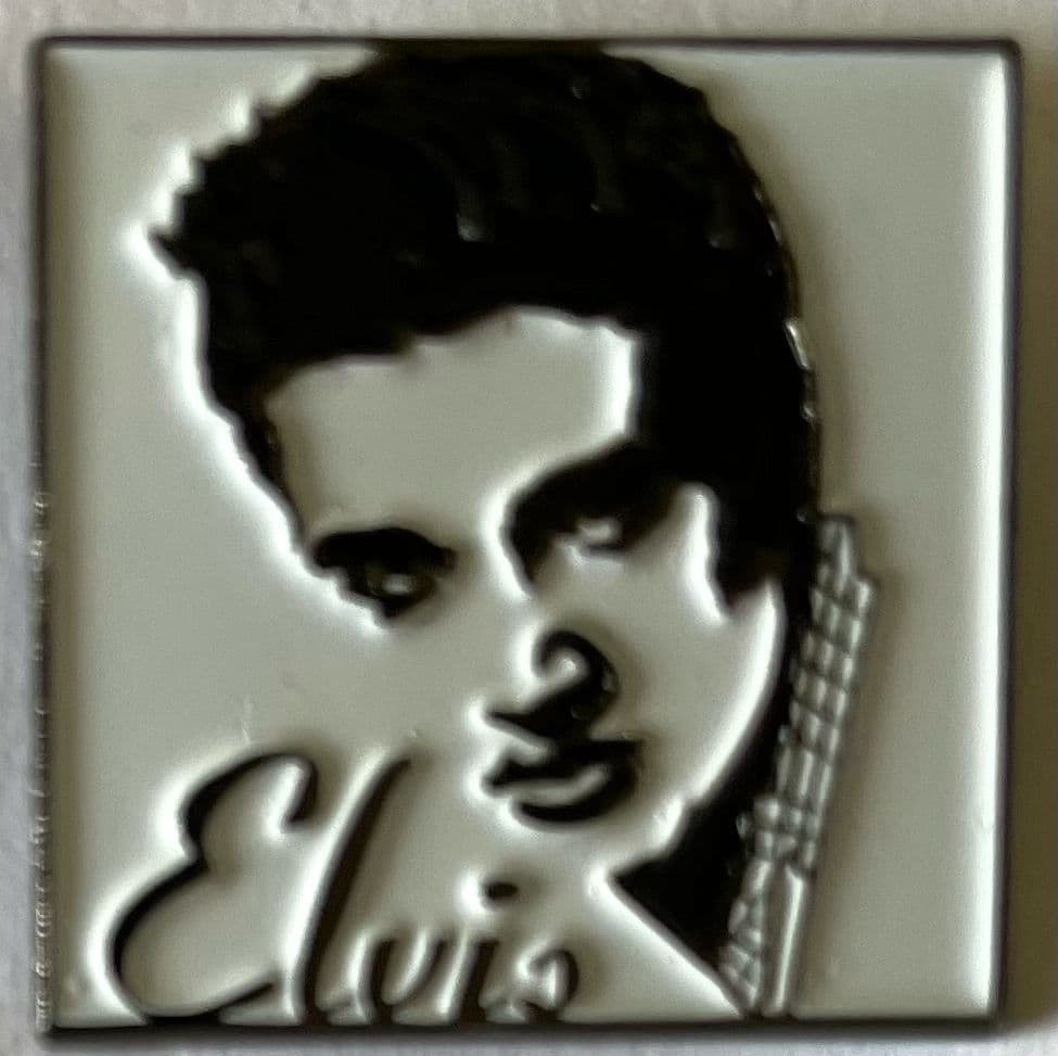 Enamel Pin Badge Elvis Presley White Background New EPB15