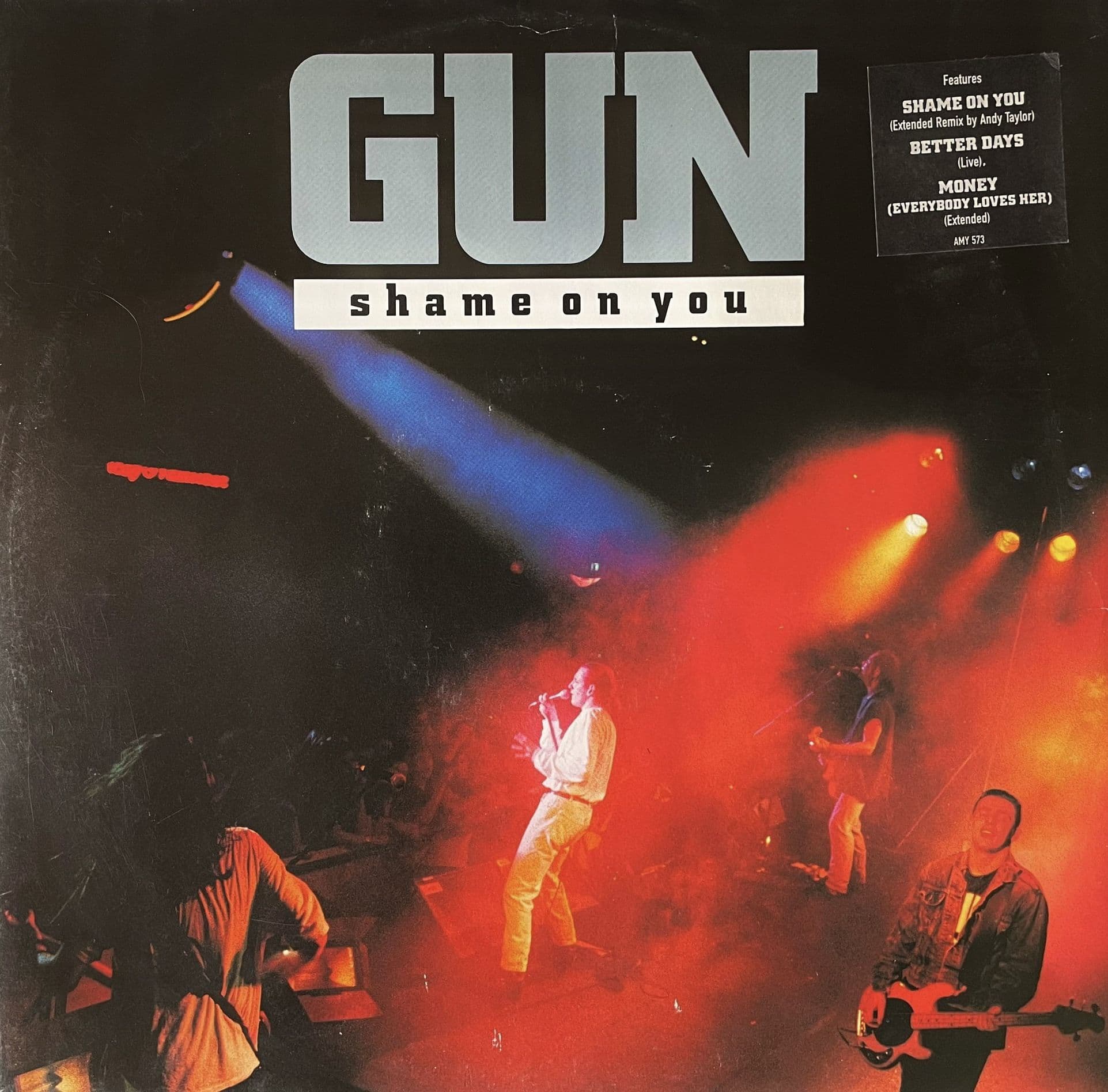 Gun - Shame On You 12 G-VG/VG-