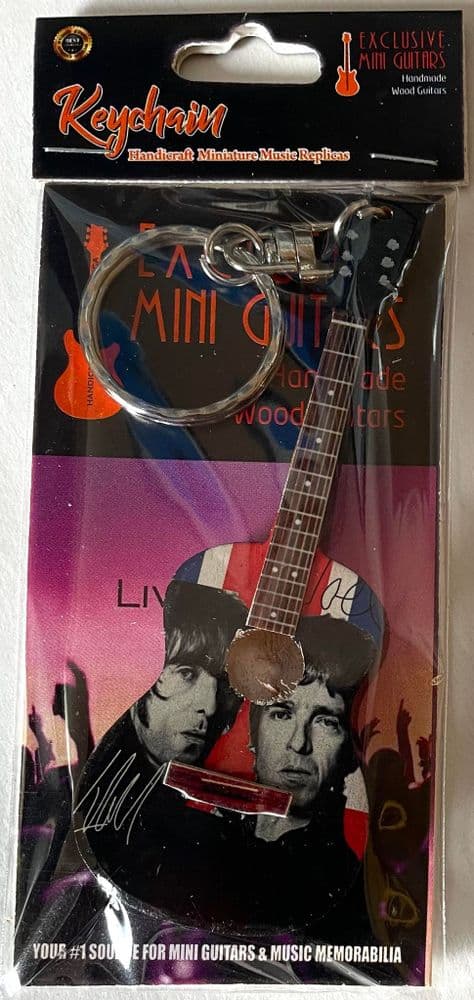 KEYCHAIN Handicraft Wood Guitar Replica Miniature Guitar - Oasis ...