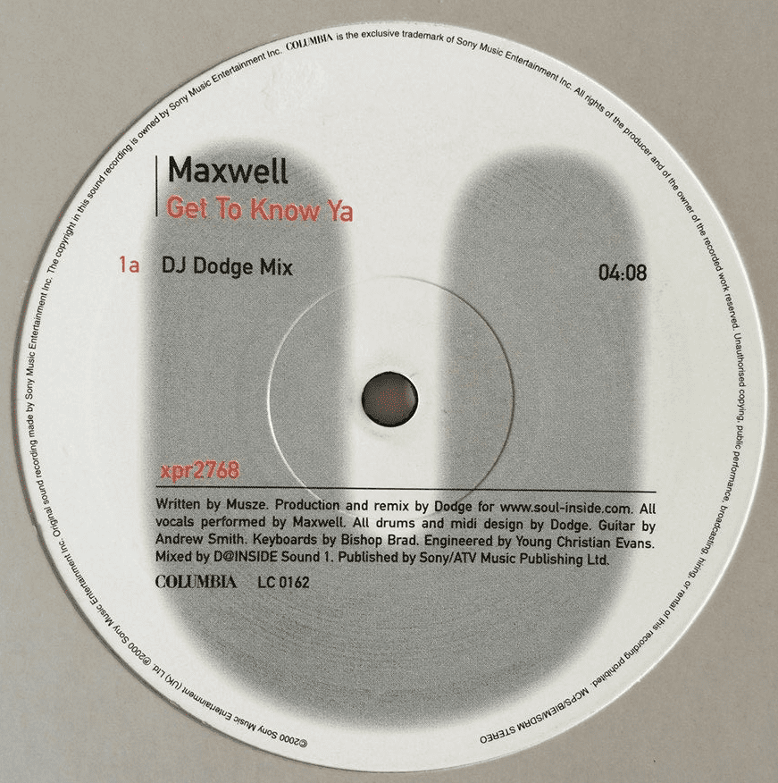 Maxwell - Get To Know Ya 12" Promo G-/VG