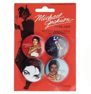 MICHAEL JACKSON 1958-2009 - OFFICIAL BUTTON BADGE PACK