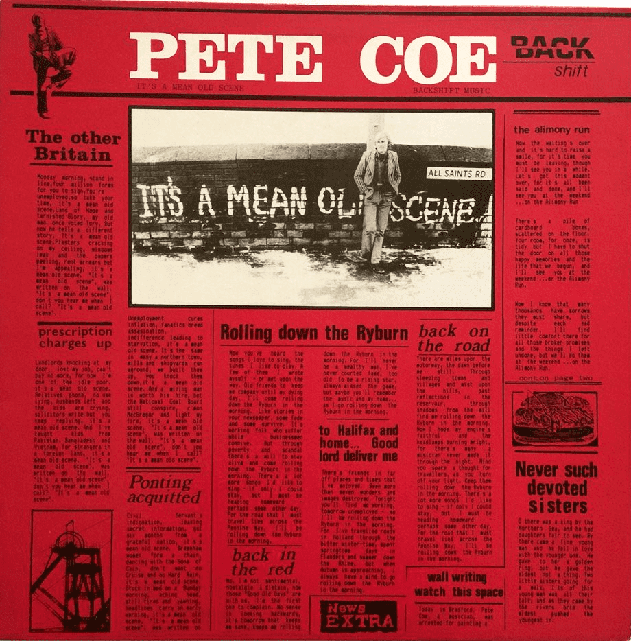 Pete Coe - It s A Mean Old Scene LP Signed NM/NM