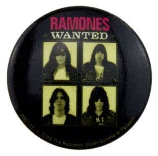 Ramones - Wanted 25mm Button Badge