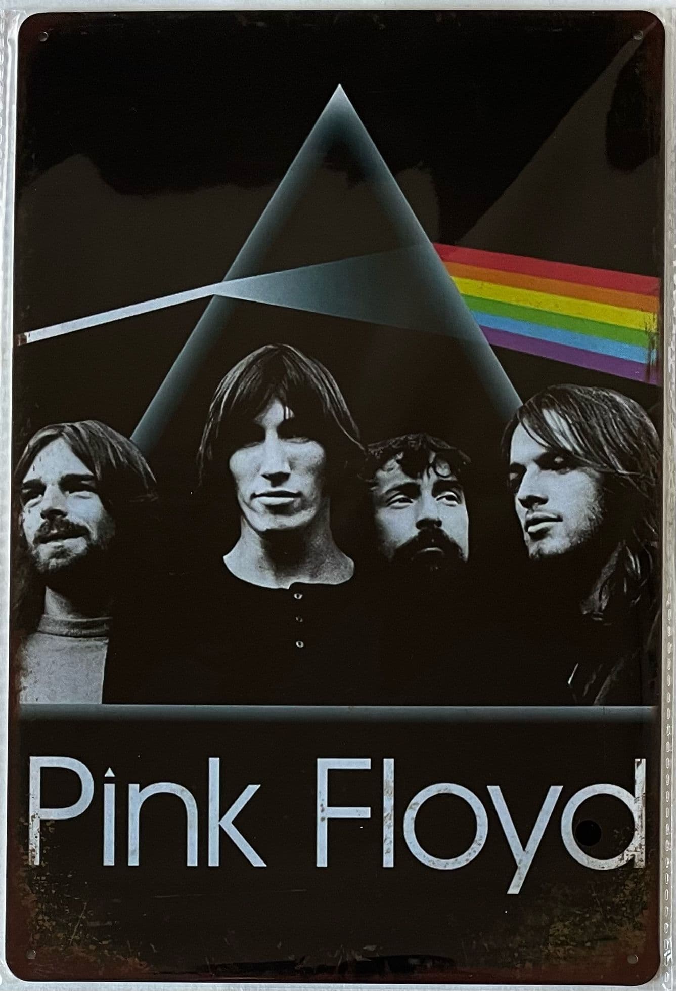 Pink Floyd Prism Logo Retro Music Metal/Tin Poster Wall Plaque Pink