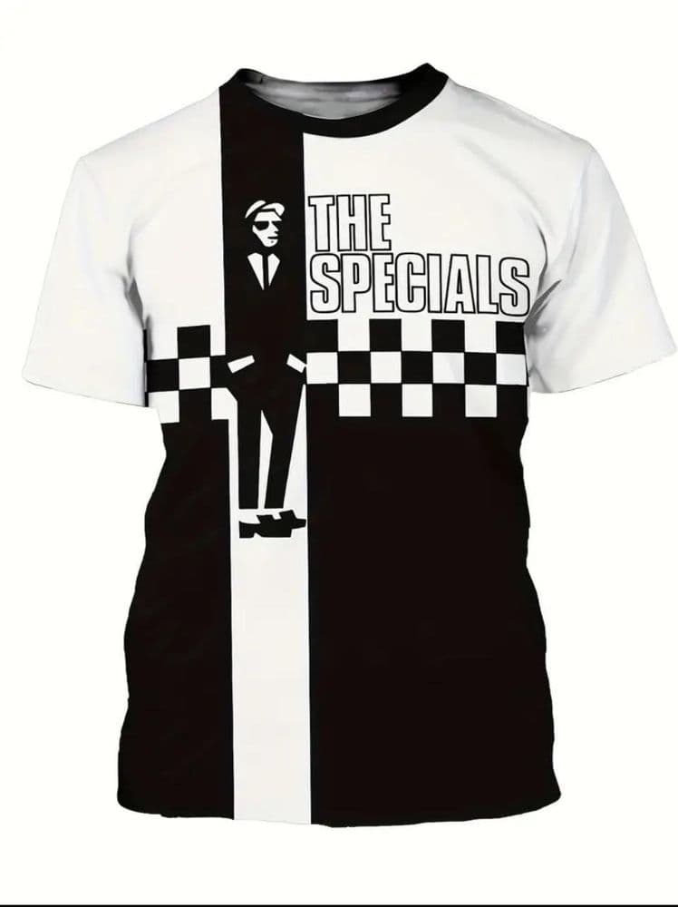 Specials The - 2 Tone Man White Sleeve T-shirt - Medium TS464