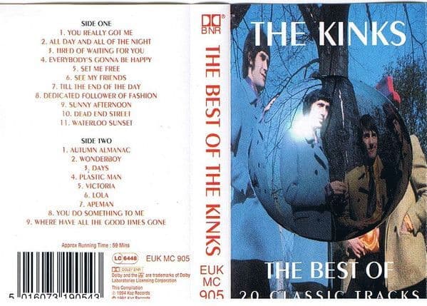 The Kinks The Best Of The Kinks Cassette Album VG/VG