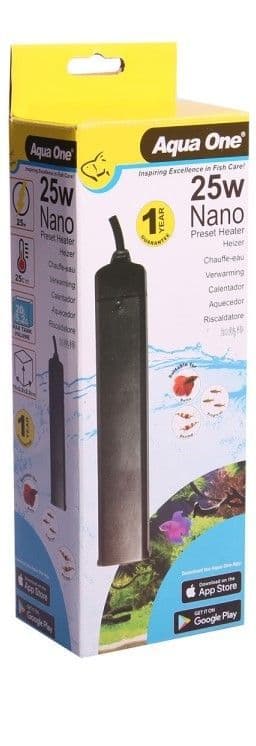 Aqua One Nano Plastic Preset Heater 25W
