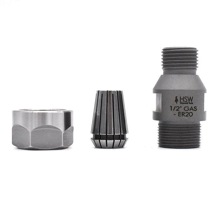 1/2" GAS to ER20 Collet Adaptor
